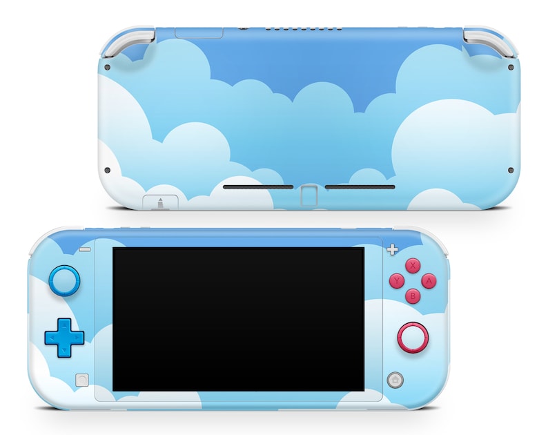 Light Blue Sky Nintendo Switch Lite Vinyl Skin Cartoon Blue | Etsy