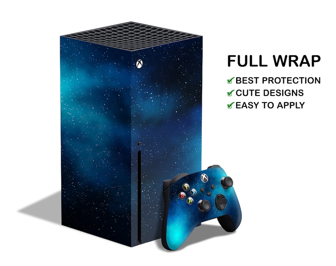 Blue Xbox One X Low Poly Skin Xbox One S Big Bang Deep Space Pattern ...
