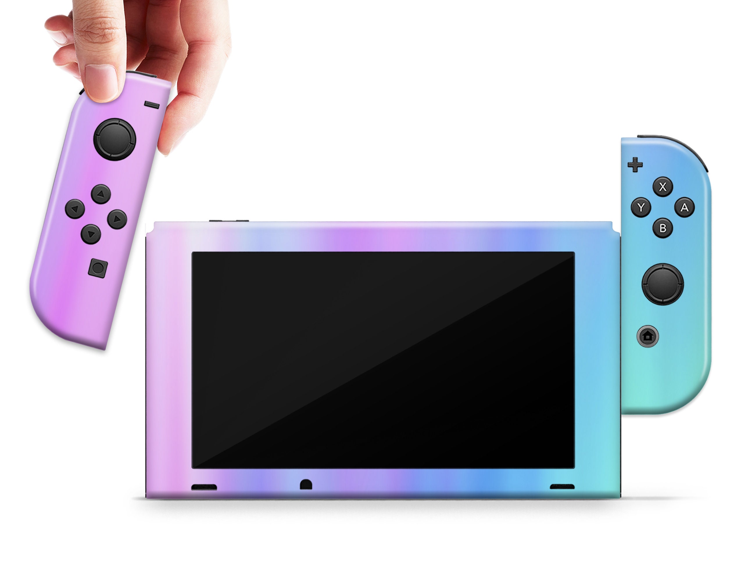 Colorful Rainbow Nintendo Switch Vinyl Sticker Violet Stripes - Etsy