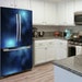 Deep Blue Universe Space Gold Marble Refrigerator Skin Abstract Fridge ...