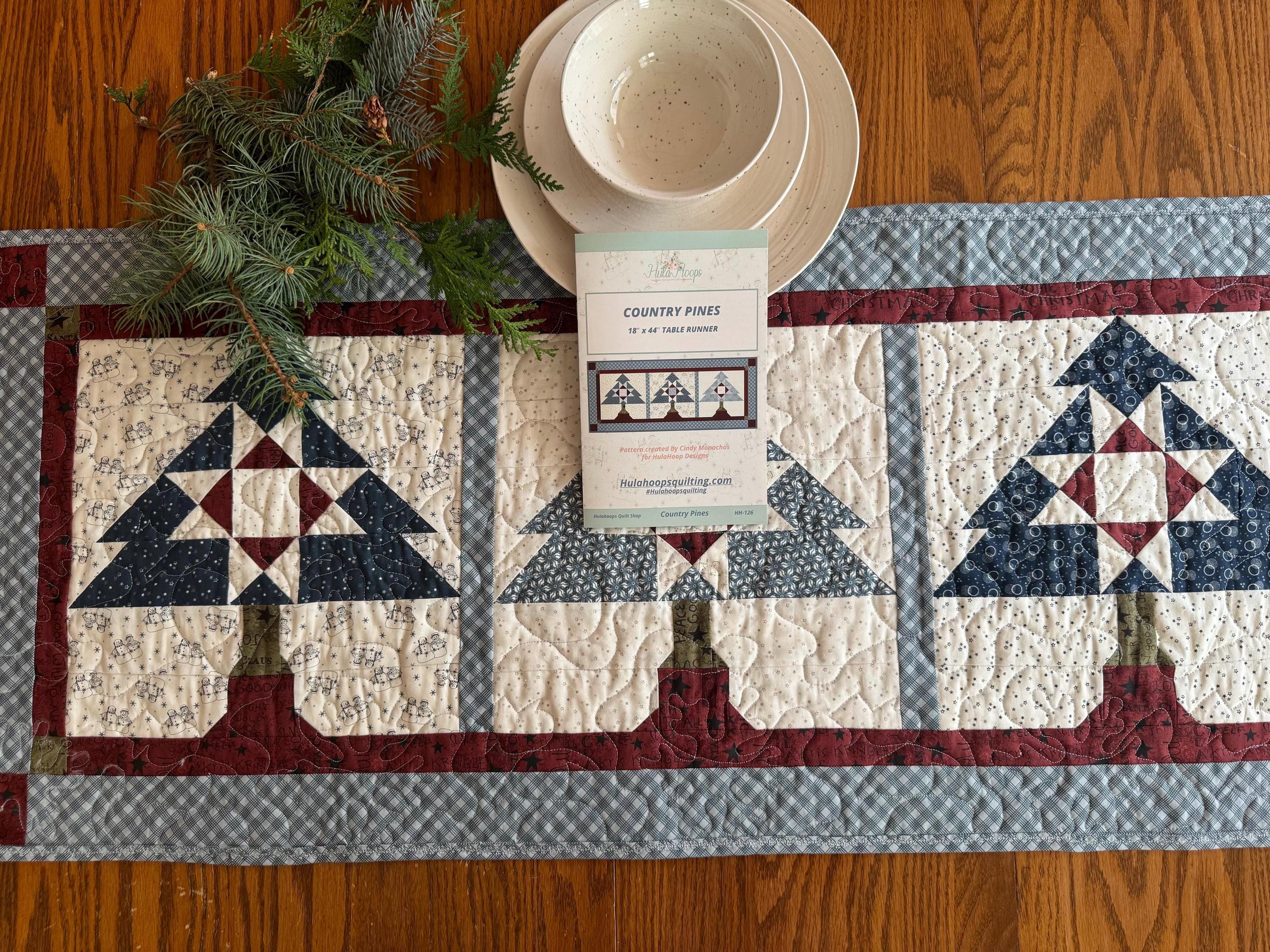 Country Pines Table Runner Quilt Pattern: DIY Holiday Decor (PDF ...