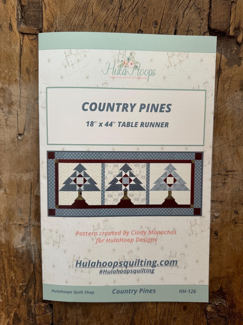 Country Pines Table Runner Quilt Pattern: DIY Holiday Home Decor - Etsy