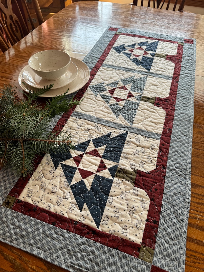Country Pines Table Runner Quilt Pattern: DIY Home Decor (PDF Download ...