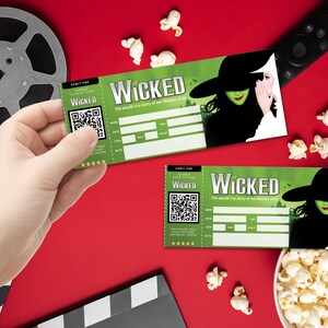 WICKED Theatre Musical Editable Gift Ticket | Digital Download ...