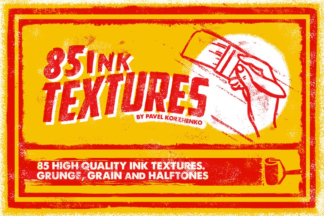 85 Ink Textures • Hand Drawn Textures • Ink • Inking Texture • Halftone ...