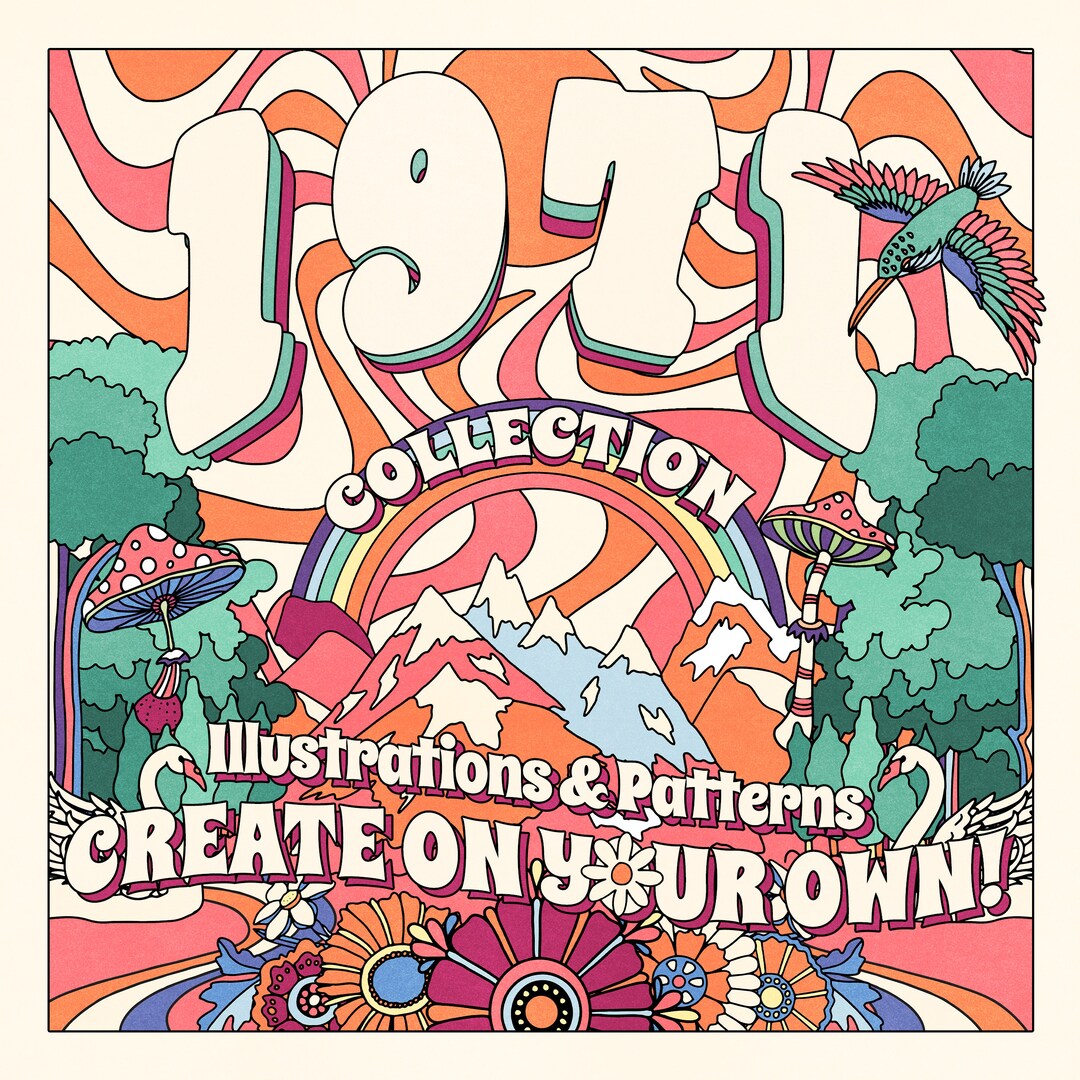1971 • Retro Graphic Collection - Etsy