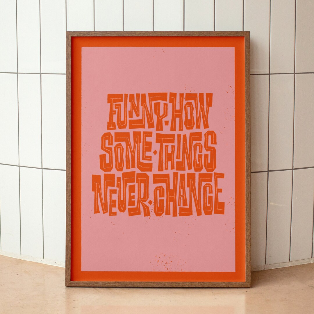 Retro Typographic Poster • Downloadable Print • Wall Art Print • Chic ...