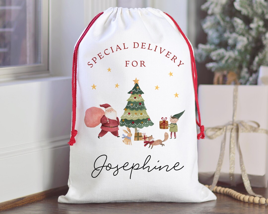 Personalized Santa Sack, Custom Christmas Present Sack, Holiday Gift ...