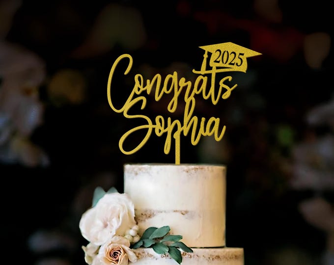 Graduation Congratulations Cake Topper 2025: Party Decor - Etsy