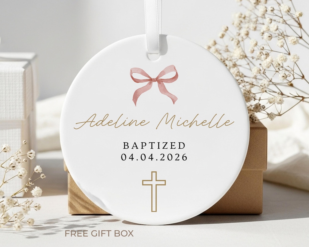 Personalized Baptism Ornament, Custom Baptism Gift, Christening ...