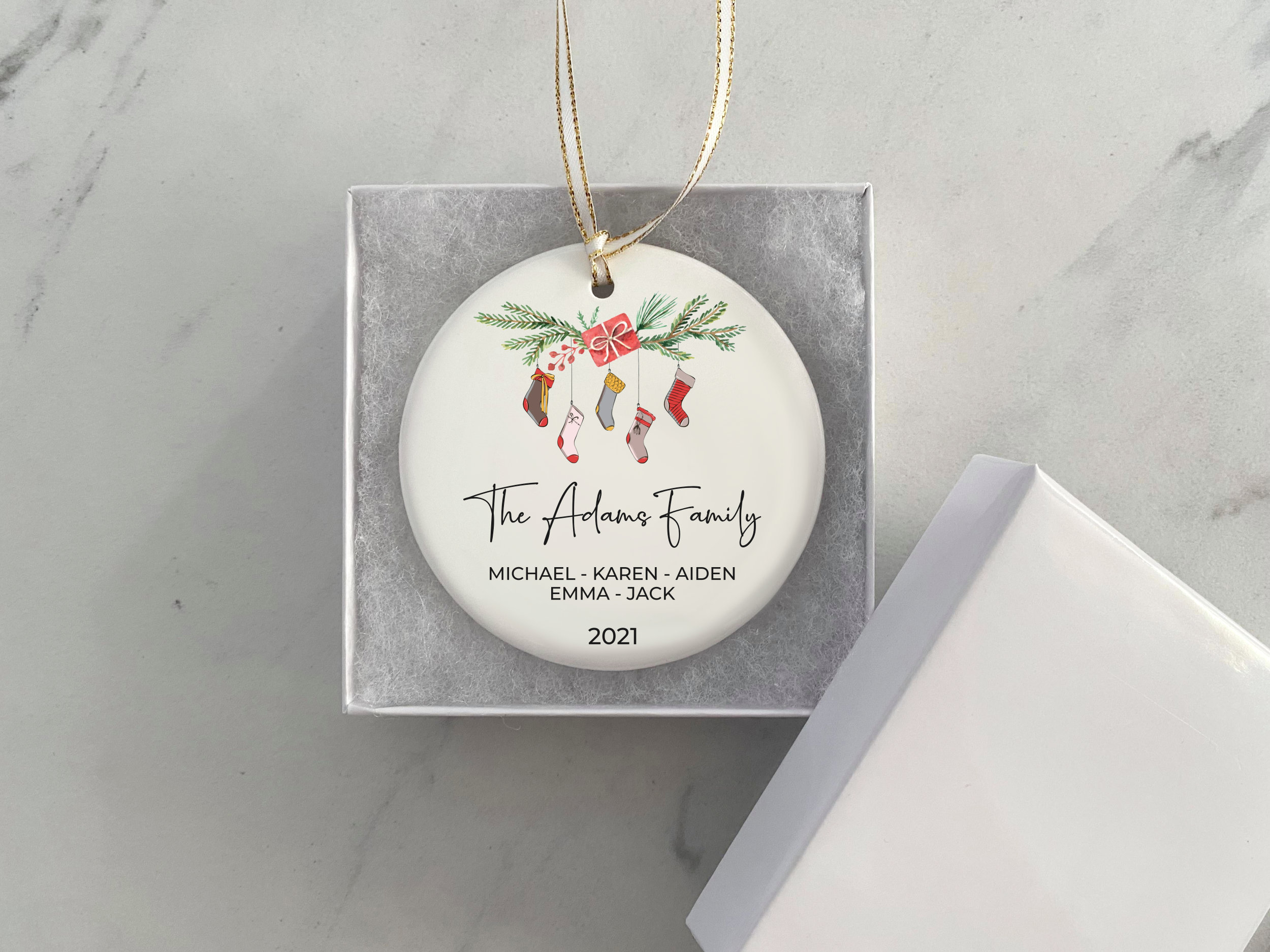 Personalized Family Christmas Ornament Family Christmas - Etsy