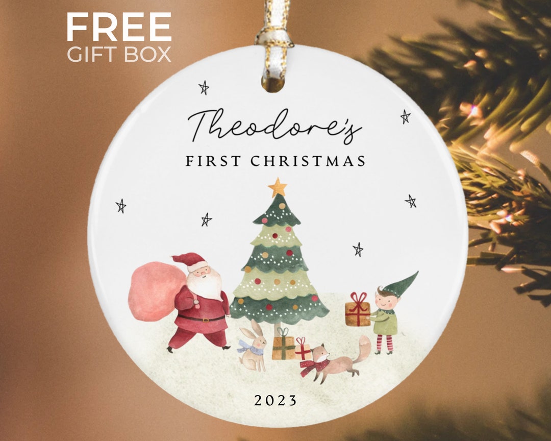 Personalized Baby's First Christmas Ornament, Custom 1st Christmas ...