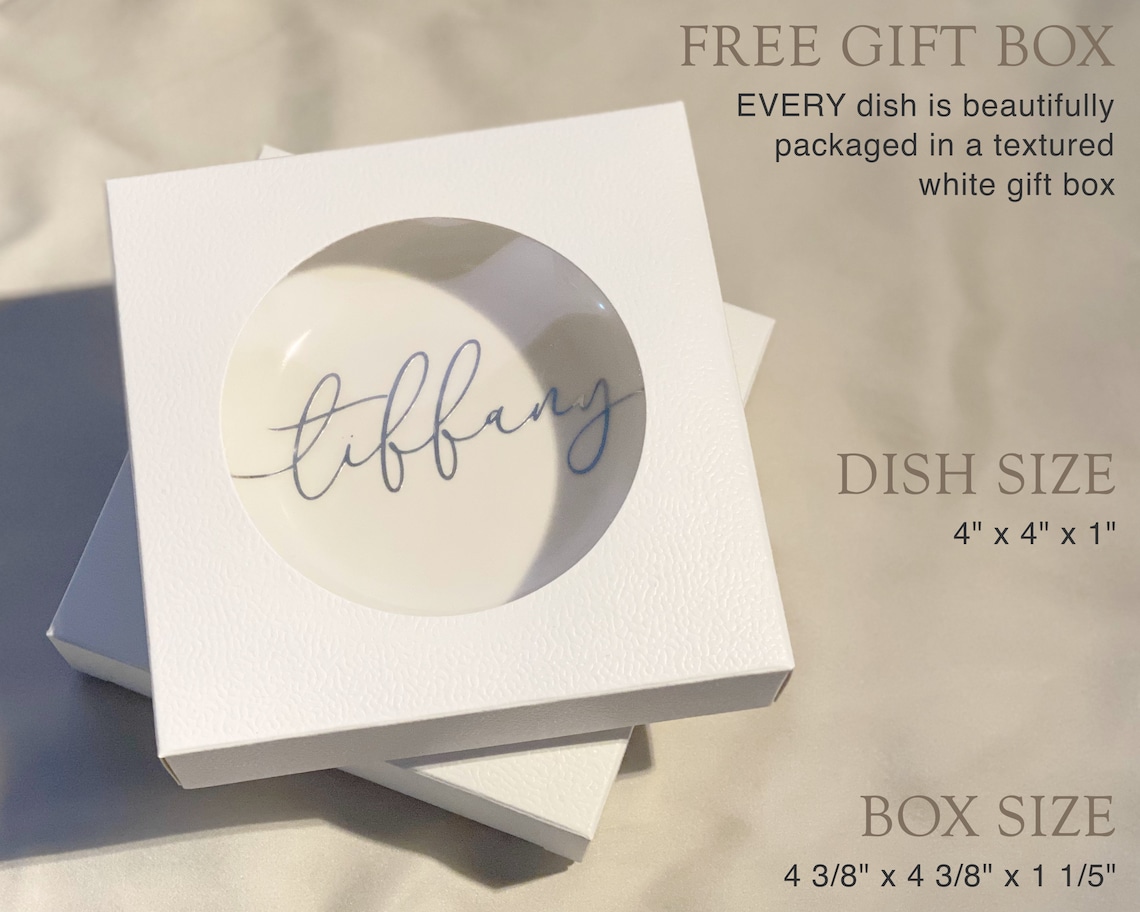Personalized Engagement Gift Initial Date Ring Dish Gift for - Etsy