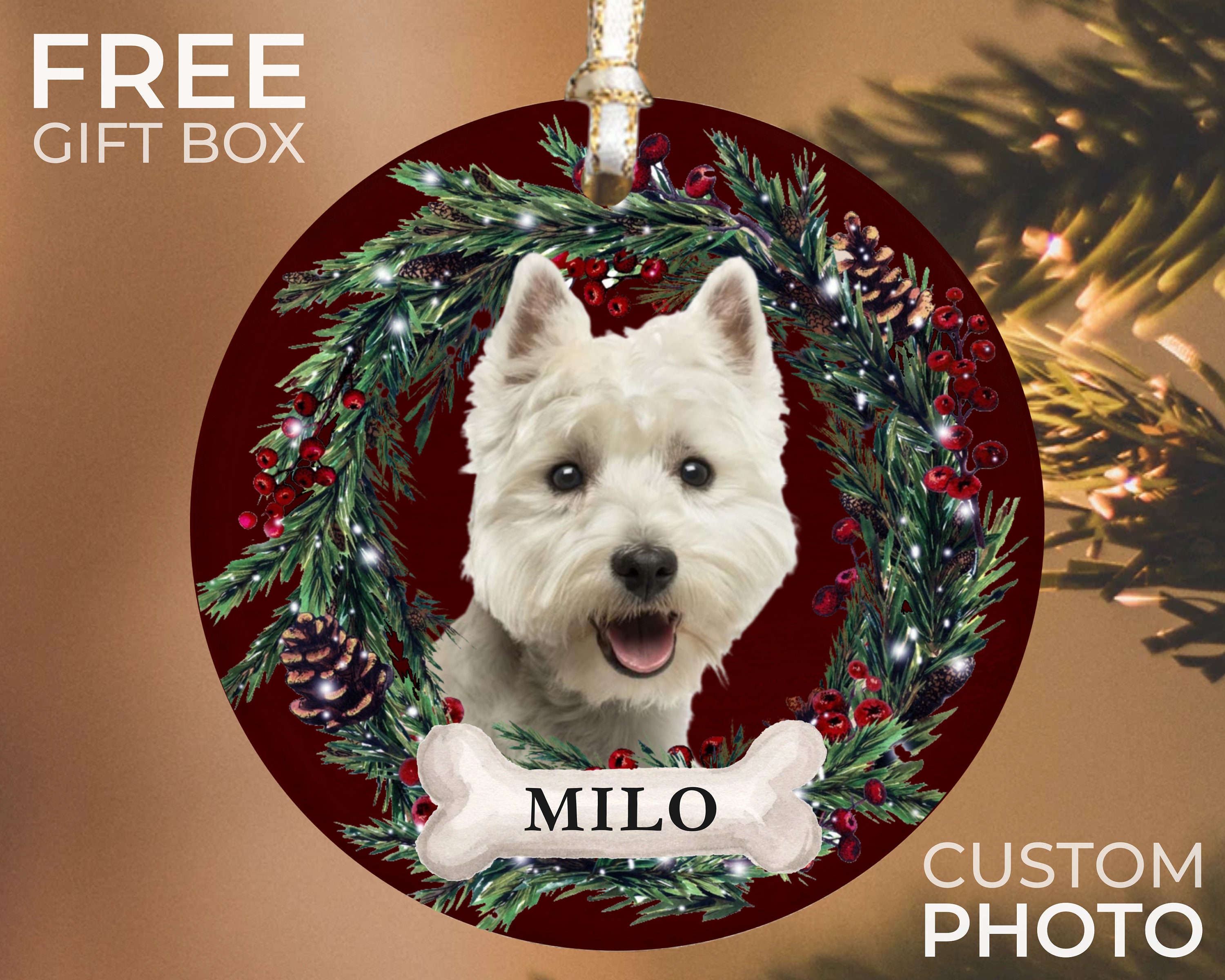 Personalized Pet Ornament Custom Dog Christmas Ornament Pet - Etsy