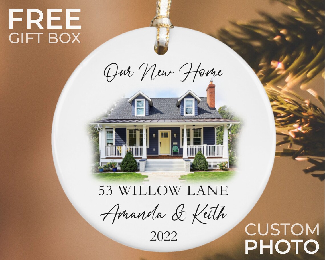 Personalized New Home Photo Ornament Custom House Address - Etsy