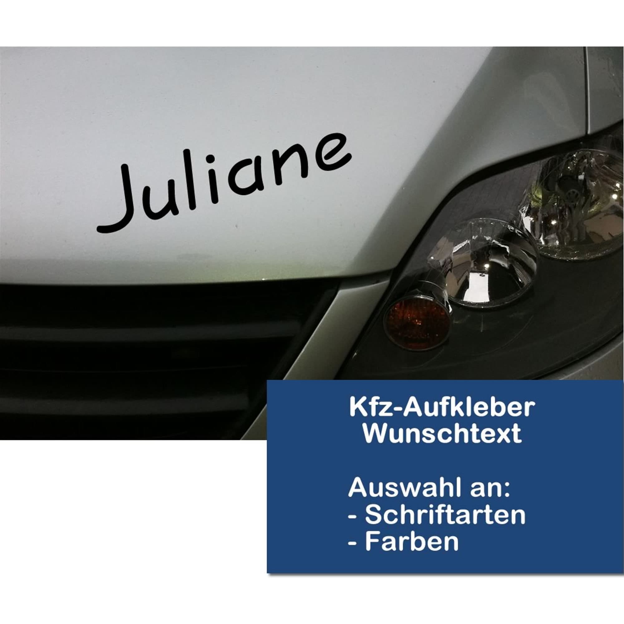 KFZ Auto Aufkleber / Namensaufkleber / individuell personalisiert ...