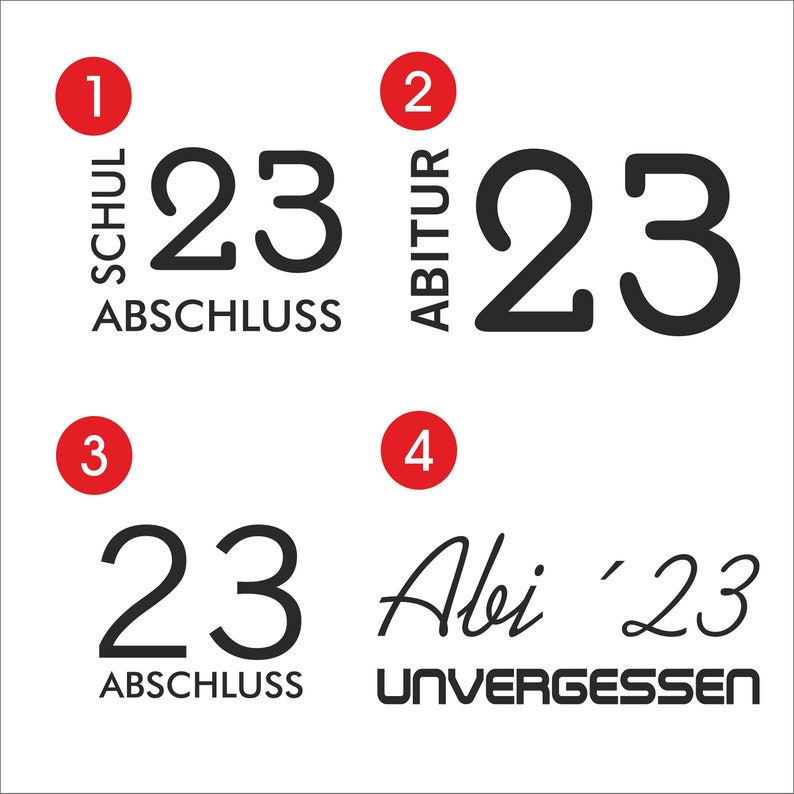 Abi Abitur Sticker 2023 / Graduation / Color Selection / Different ...