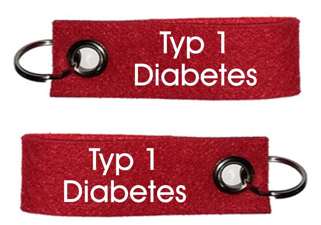 Diabetes Type 1 Pendant / Felt Keychain / Printed on Both Sides ...