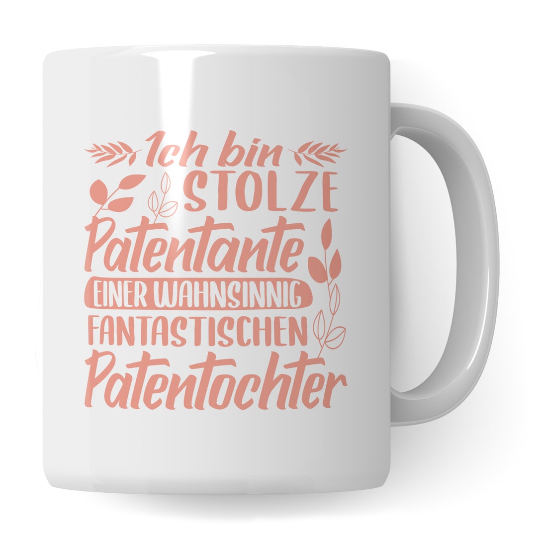 Cup Patentante, regalos de bautismo para la taza de padrinos, patente ...