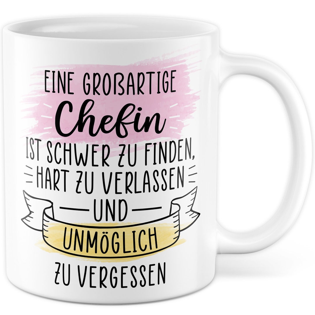 Chefin Tasse mit Spruch Geschenk Eine großartige - Etsy Österreich