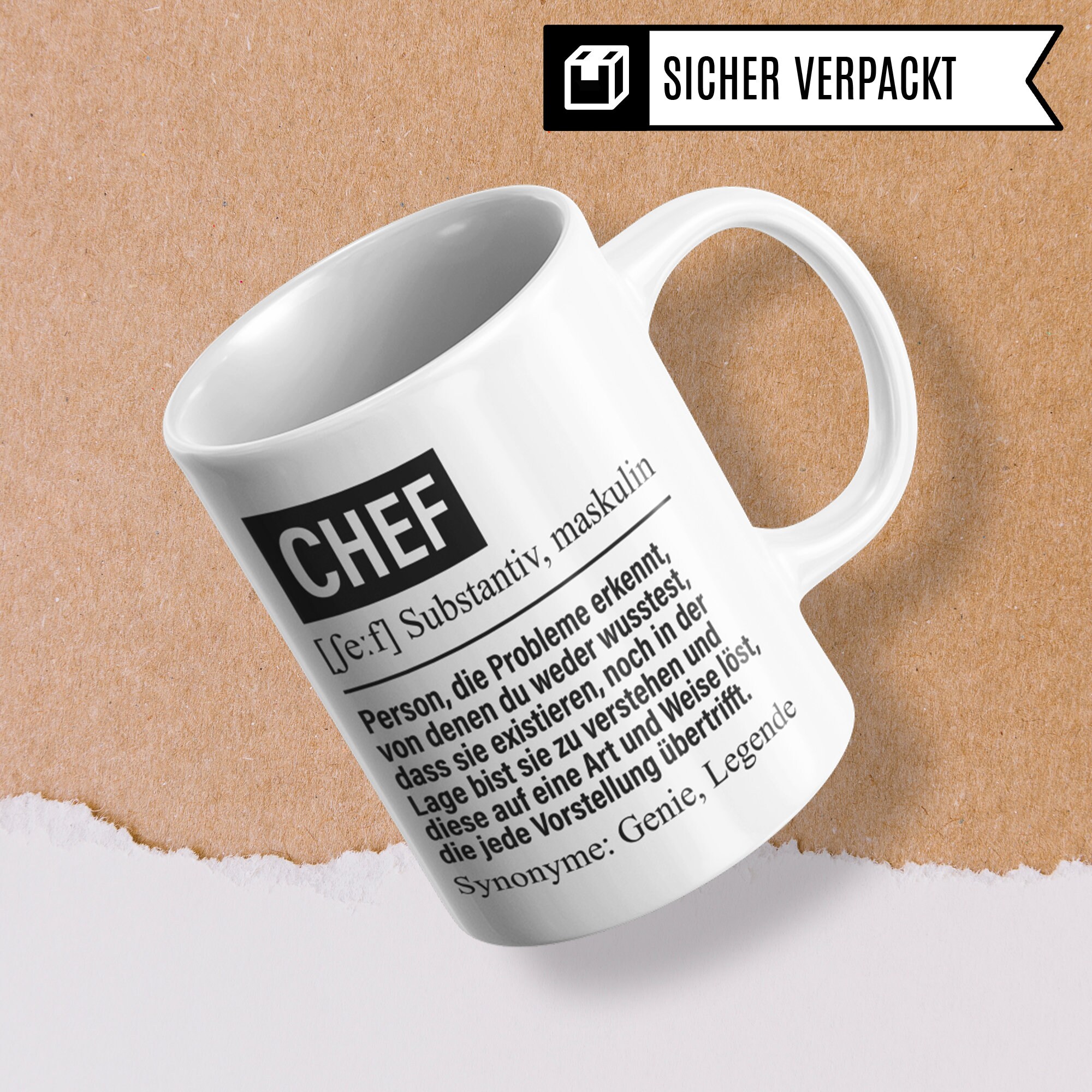 Tasse Chef, Geschenke für Chefs Definition, Büro Personalchef Becher ...