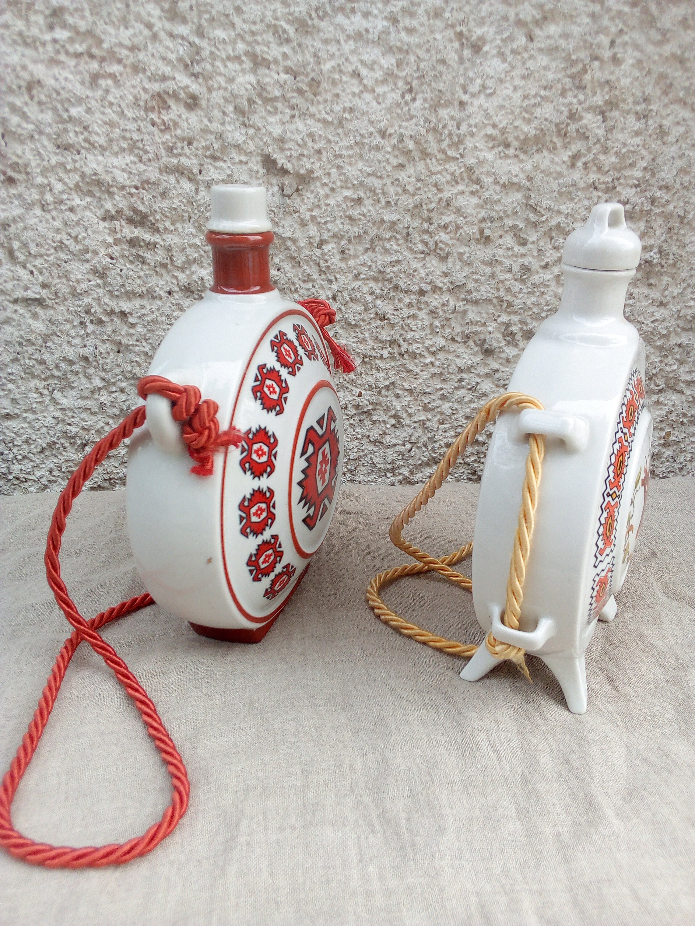 1 of 2 Vintage Decanter for Alcohol / Retro Flask Porcelain - Etsy