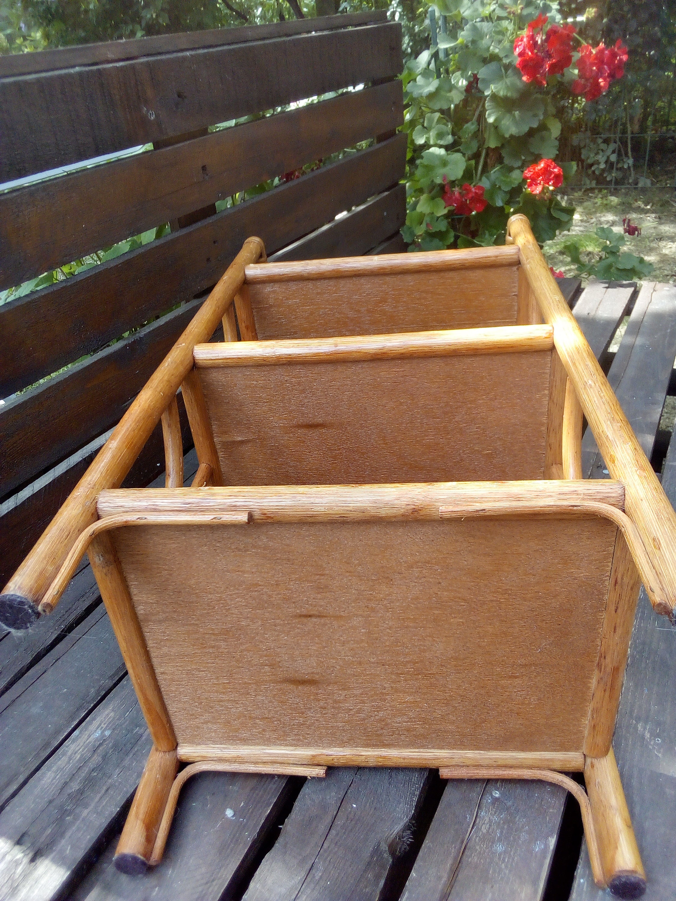 Vintage Bamboos Wooden Etageren/retro Table With Shelves/vintage Phone ...