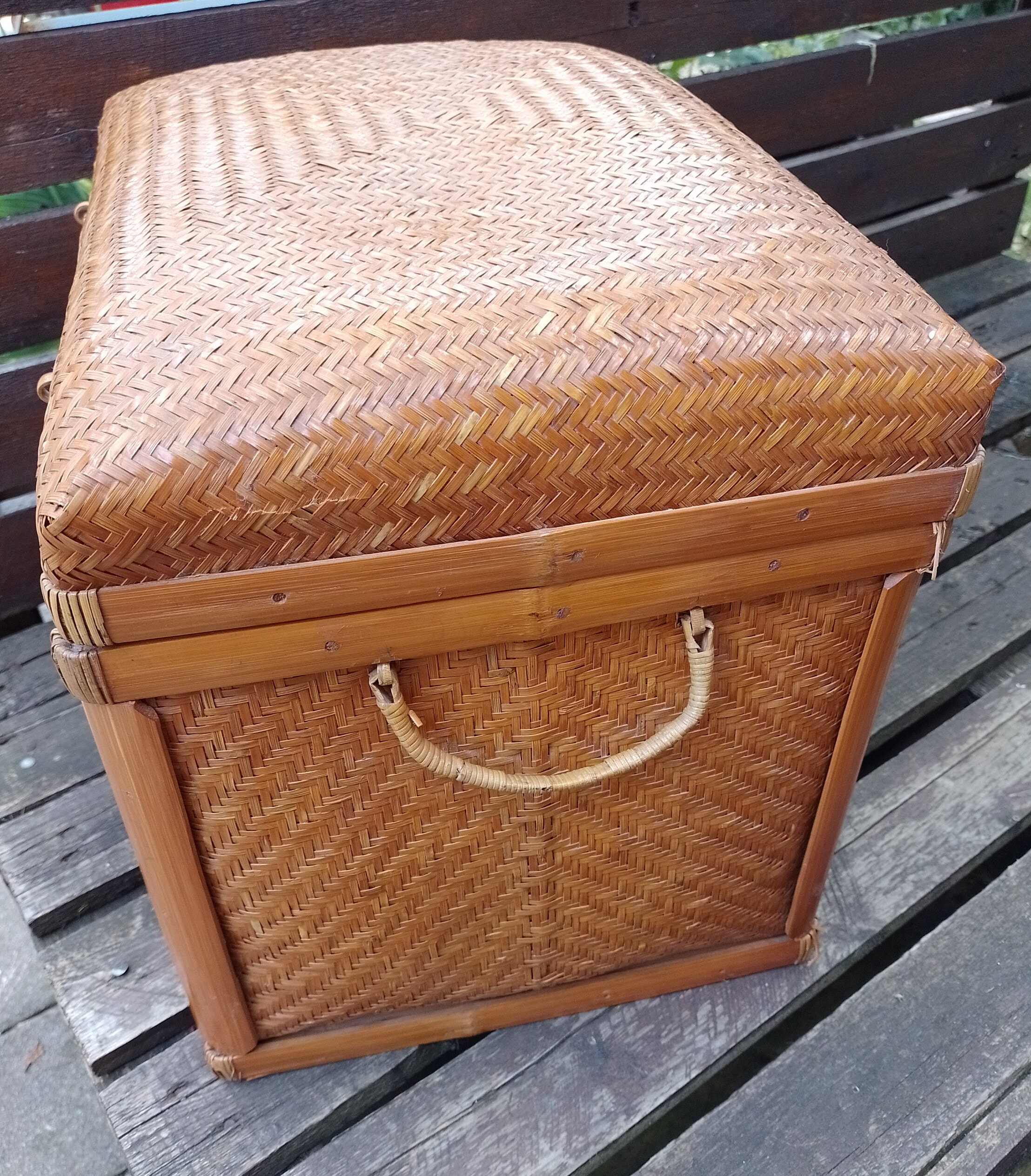 Vintage Straw Chest/ Wicker Chest/ Tropical Chest/ Boho Shebby Style - Etsy