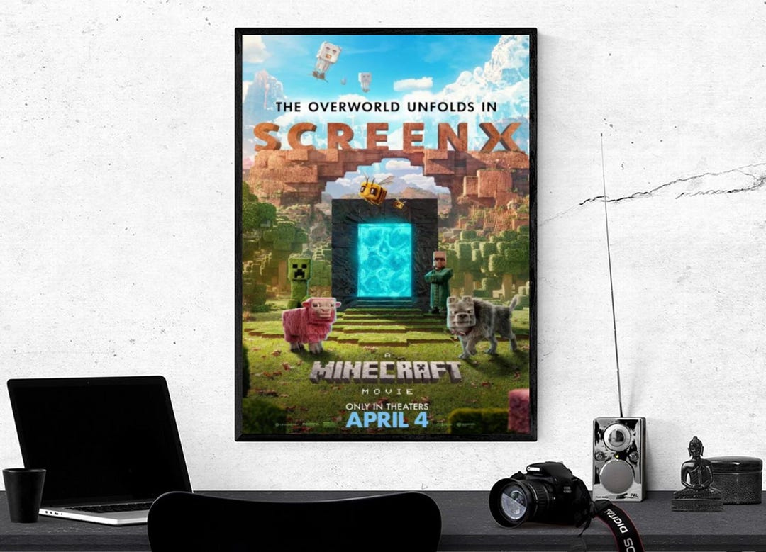 Minecraft-inspired 2025 Movie Poster – Premium Unframed Wall Art Print ...