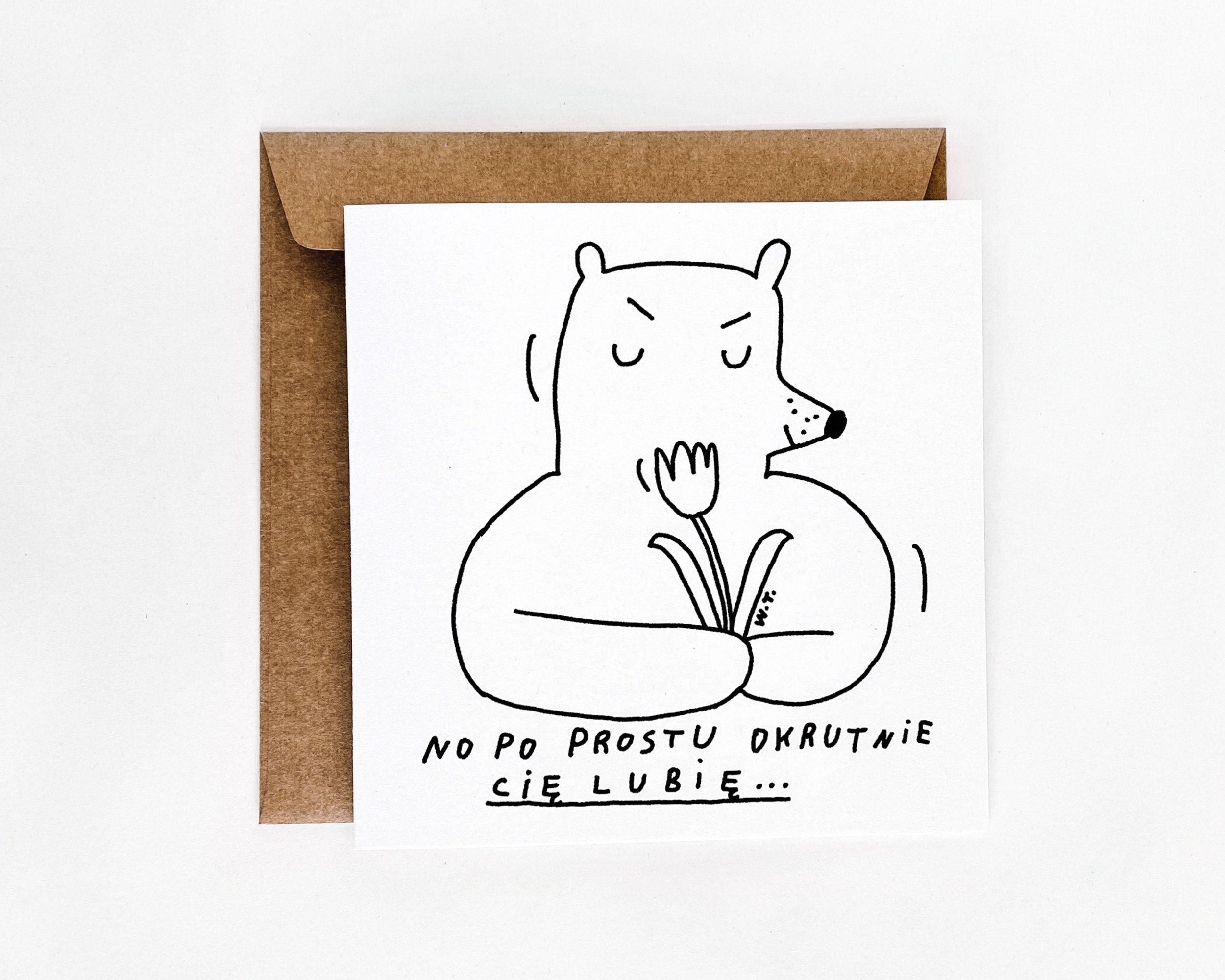 Po Prostu Okrutnie Cię Lubię polish Card - Etsy