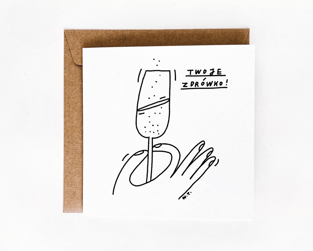 Twoje Zdrówko polish Card - Etsy