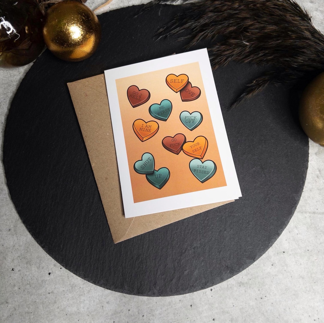 Candyhearts Self-love Folding Card - Folding Card for More Self-love ...
