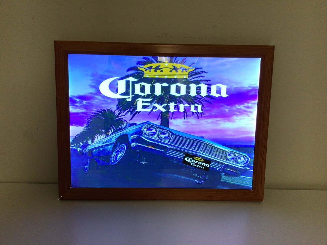 Corona Extra Lowrider Beer Led Sign Wall Mounted Led Man Cave Sign - Etsy