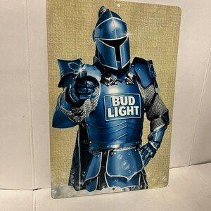 Bud Light Beer Sign Bud Light Knight Display Sign - Etsy