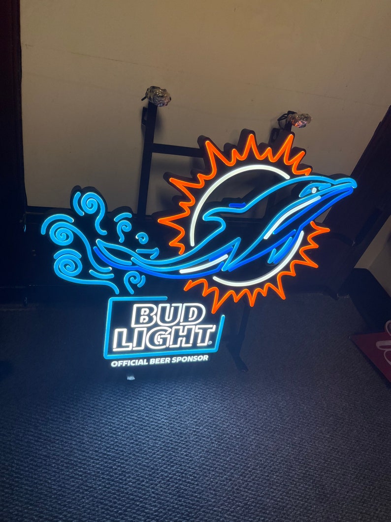 Bud Light Miami Dolphins De Pierre Sign Man Cabe Sign Bar Sign - Etsy