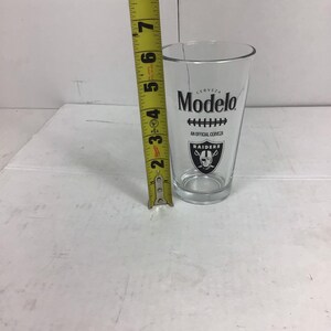 Las Vegas Raiders & Modelo Beer Set of 2 Glass Cups Man Cave - Etsy