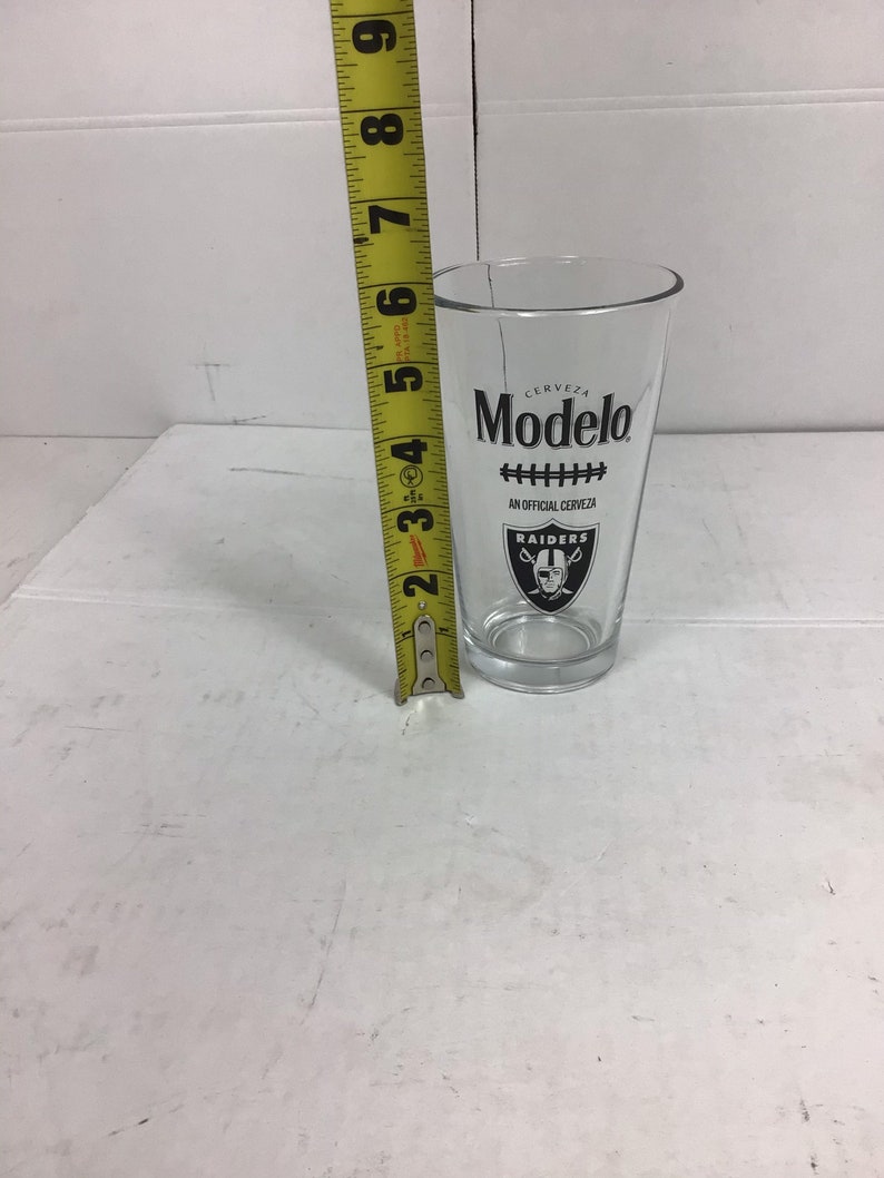 Las Vegas Raiders & Modelo Beer Set of 2 Glass Cups Man Cave - Etsy