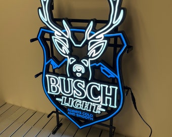 Neon Light Deer - Etsy