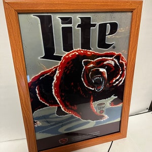 Miller Lite Chicago Bears Led Beer Display Sign - Etsy