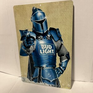 Bud Light Beer Sign Bud Light Knight Display Sign - Etsy