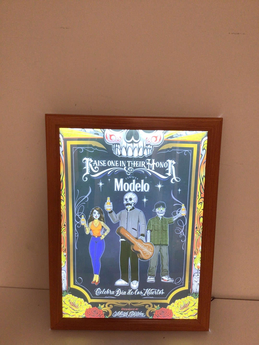 Modelo Especial Beer Sign Day of the Dead Raise One in Their Honor ...