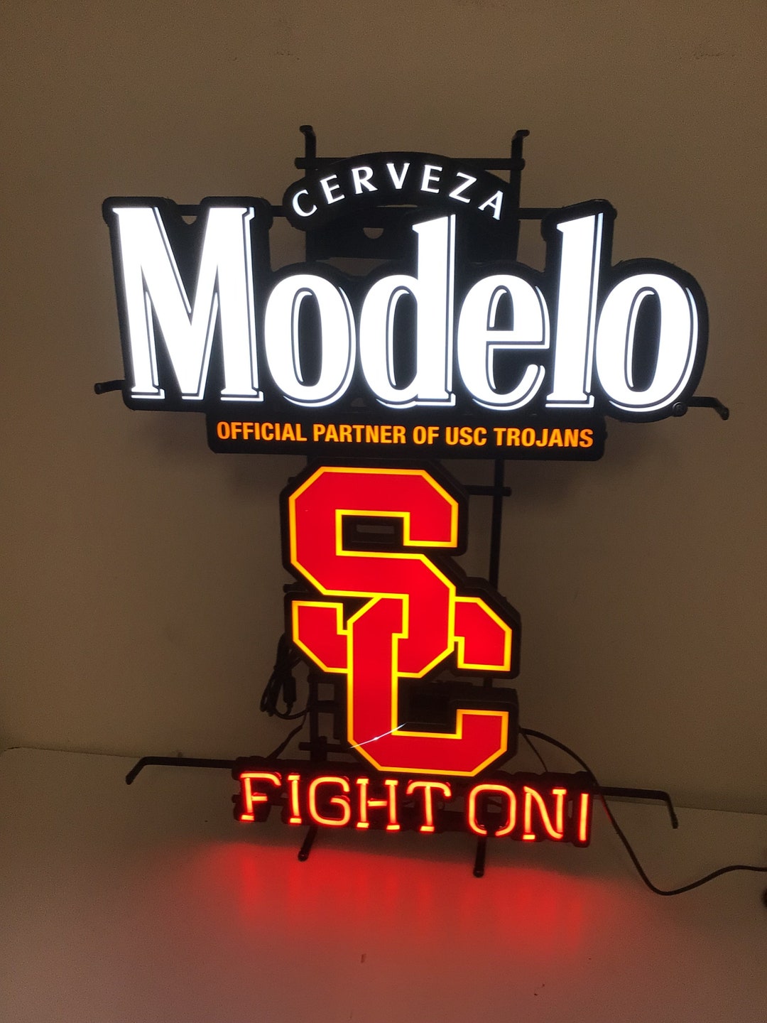 Modelo Cerveza USC Trojans Fight On LED Display Sign - Etsy