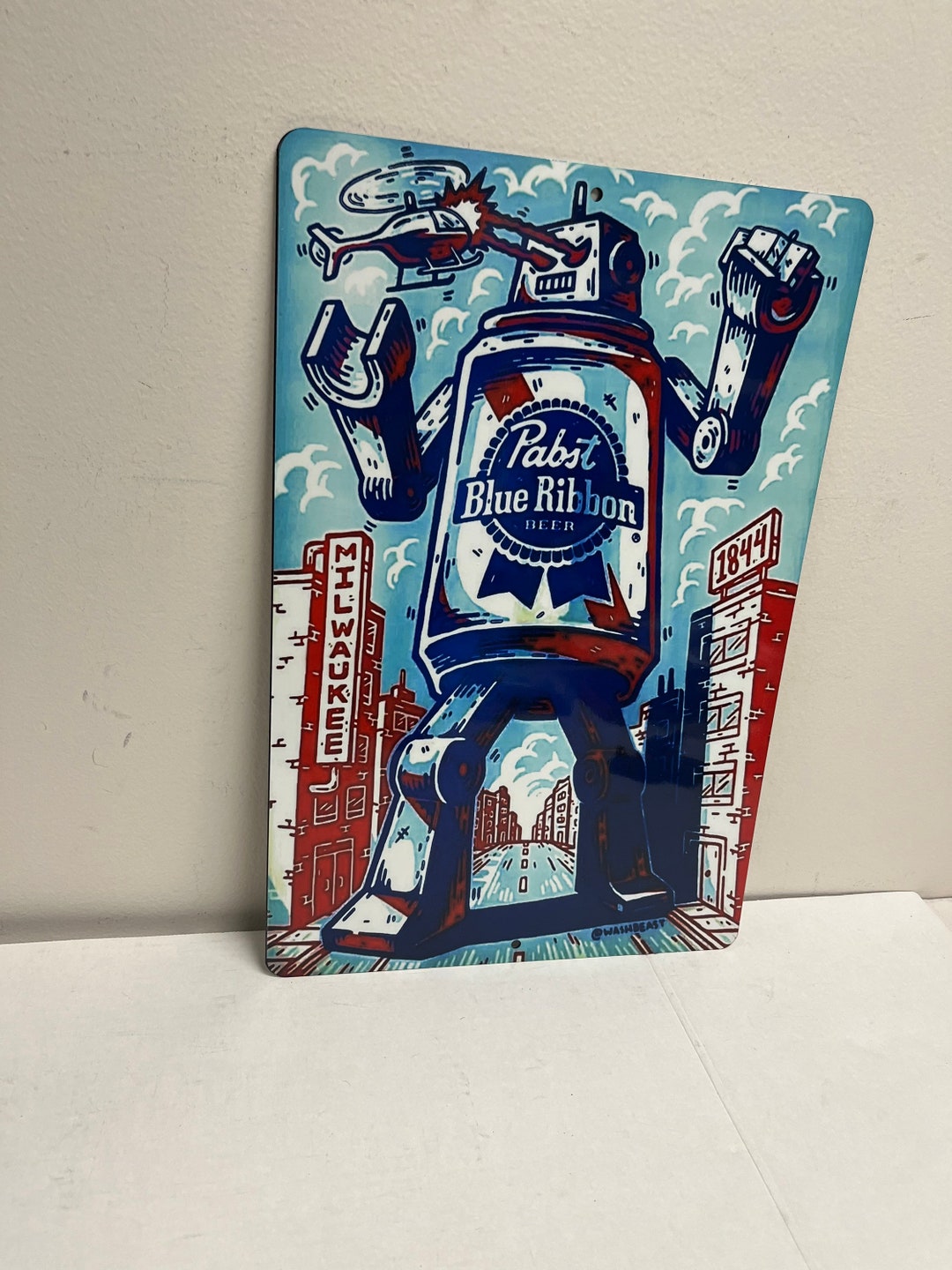 Pabst Blue Ribbon Metal Tin Sign Wall Decor - Etsy