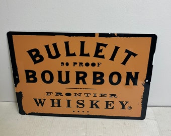 Bulleit Bourbon Tin Sign - Etsy