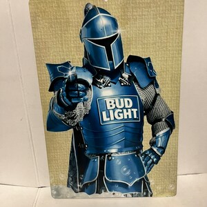 Bud Light Beer Sign Bud Light Knight Display Sign - Etsy
