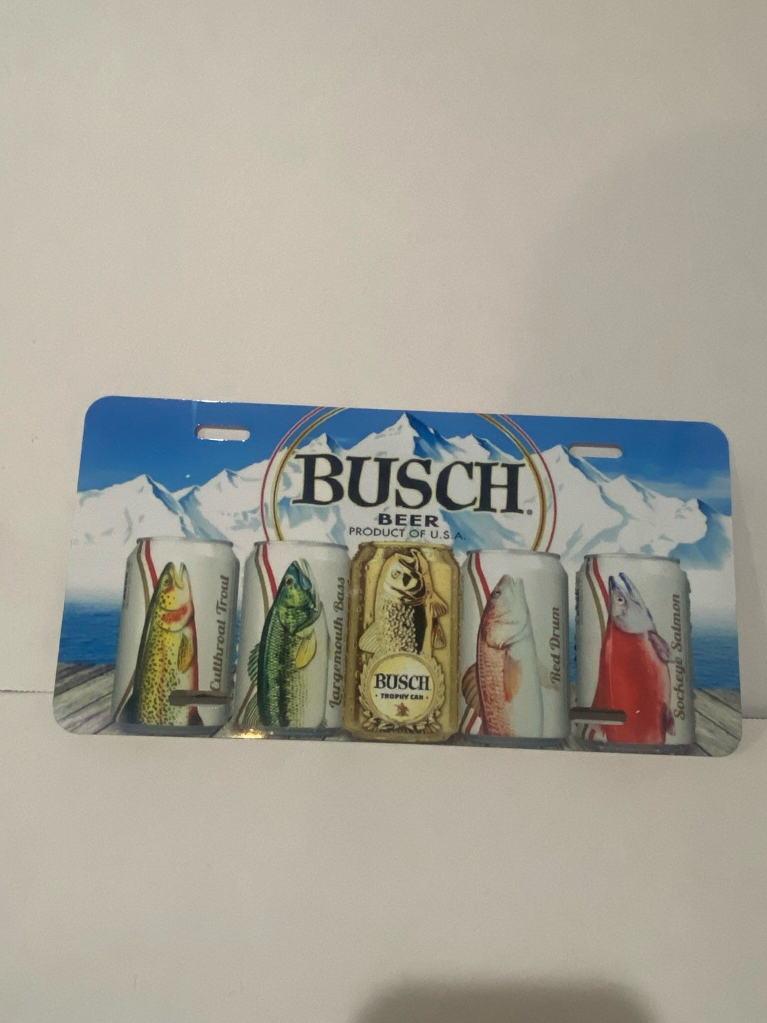 Busch Beer Product of USA Multi Flavor Can License Plate Display ...