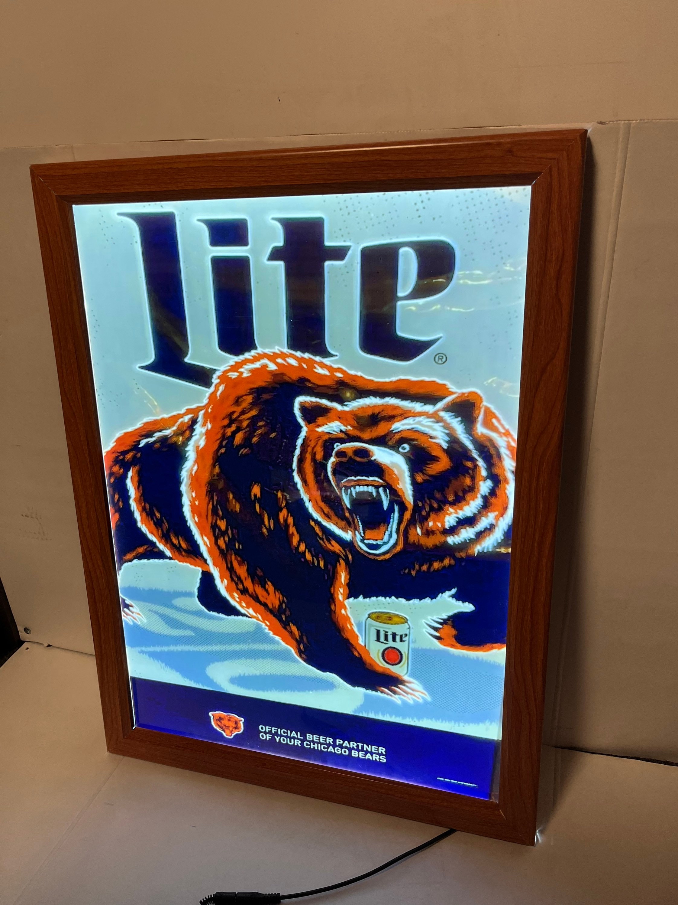 Miller Lite Chicago Bears Led Beer Display Sign - Etsy