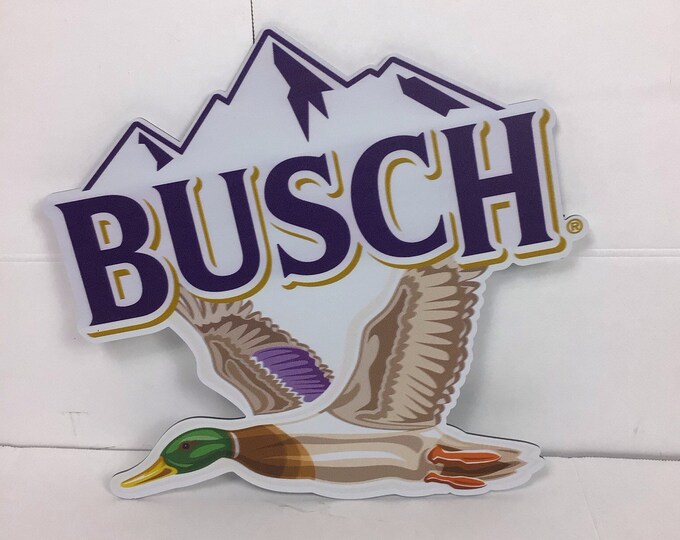 Busch Beer Duck Metal Tin Display Sign, Man Cave, Wall Decor, Tiki Bar ...
