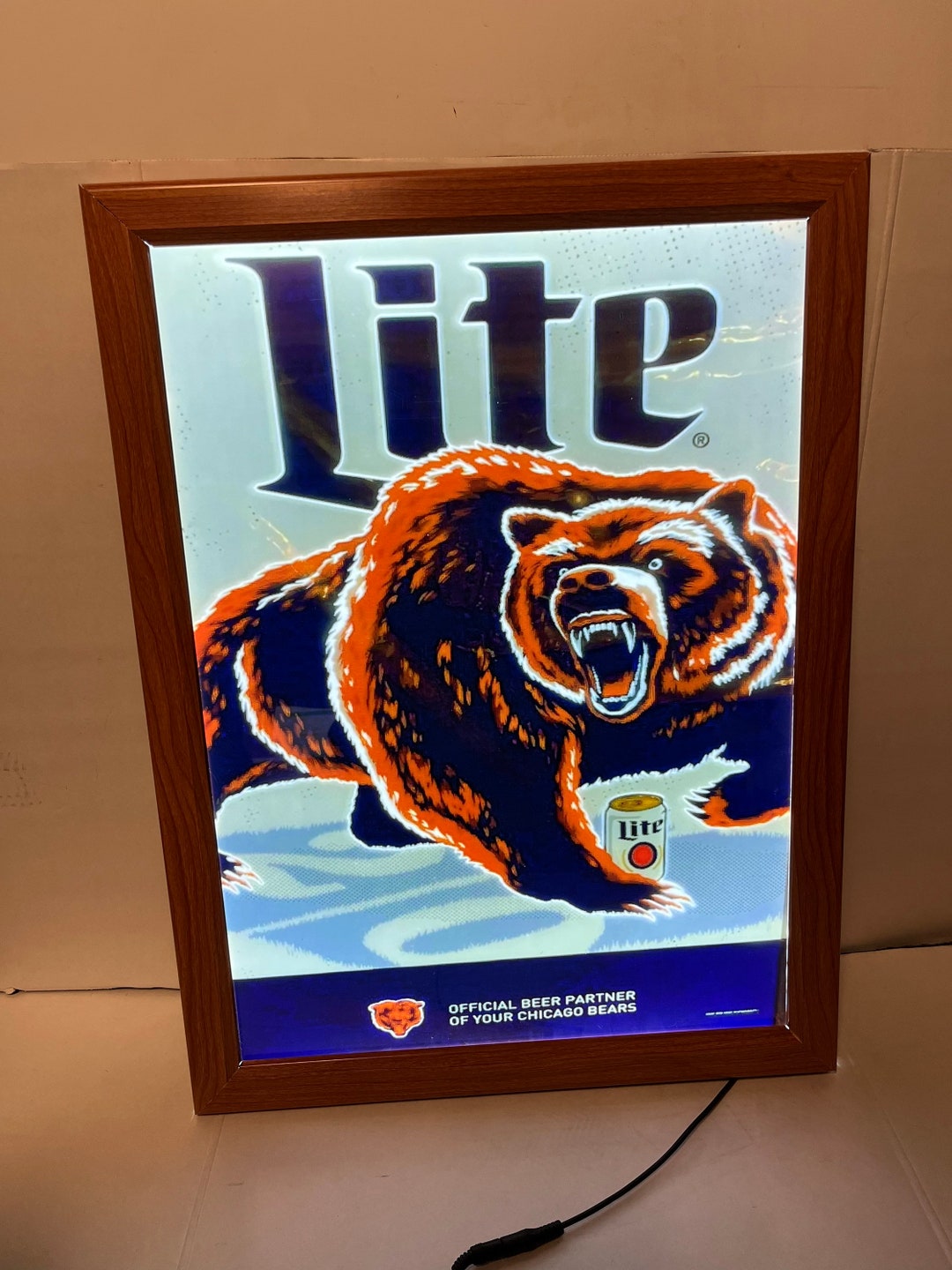 Miller Lite Chicago Bears Led Beer Display Sign - Etsy