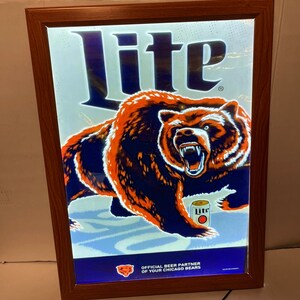 Miller Lite Chicago Bears Led Beer Display Sign - Etsy